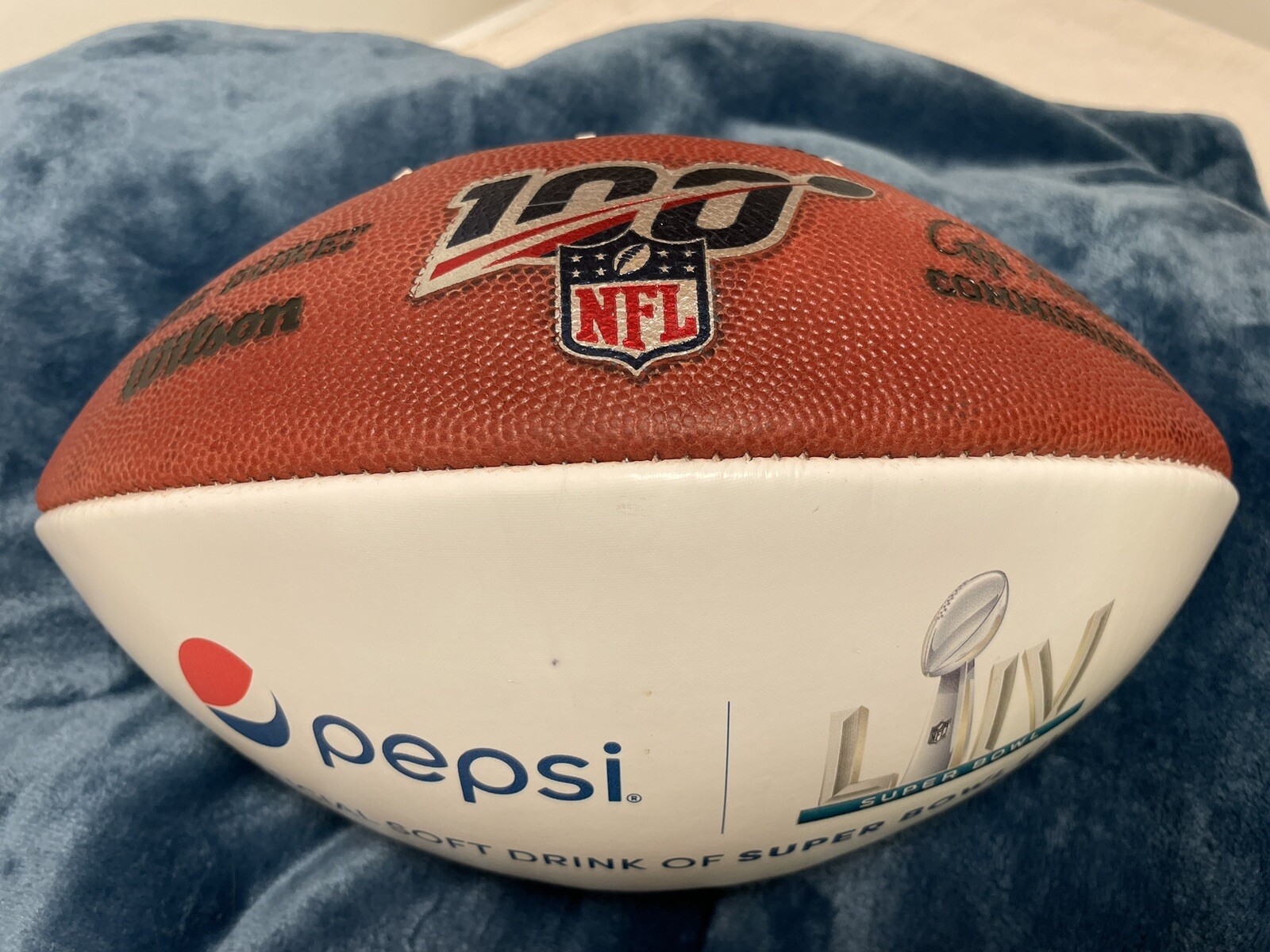 NFL Wilson 100th Anniversary The Duke Leather Football Pepsi Special ...