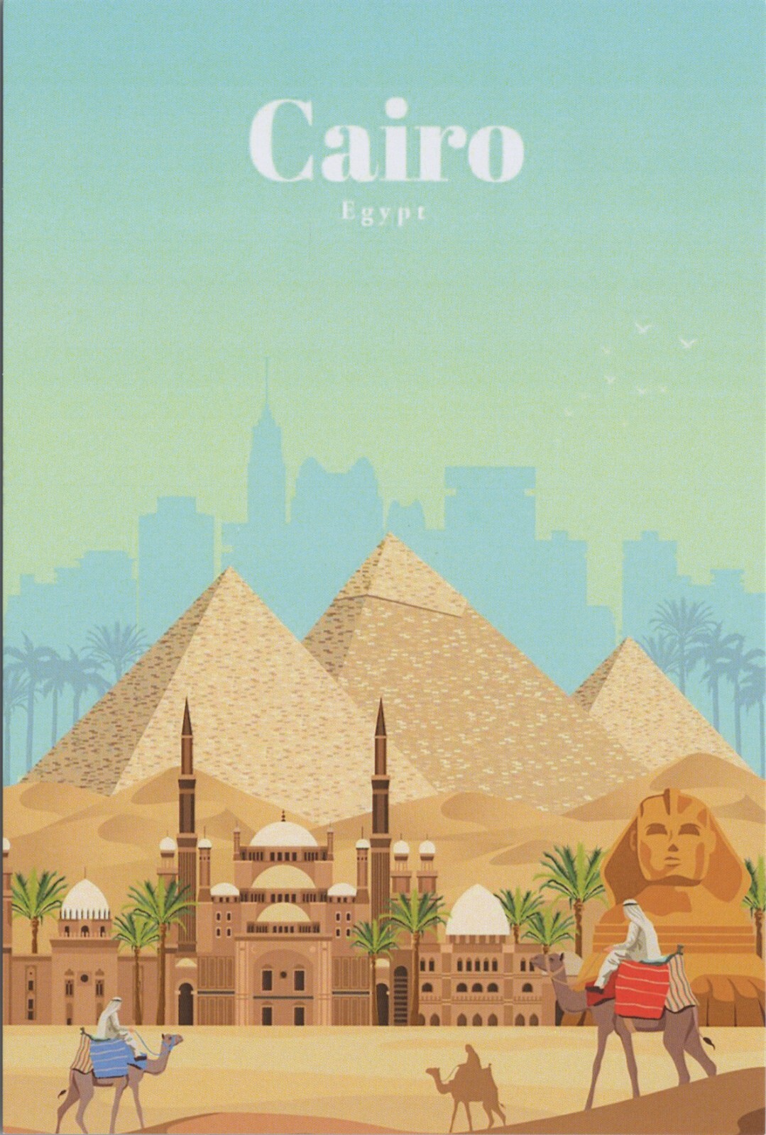 MR ALE New 2023 Travel Image Cards~4"x6"-Cairo Egypt Pyramid Graphics ...