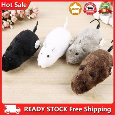 4pcs Clockwork Rat Auto Moving Clockwork Plush Rat Funny for Small ...