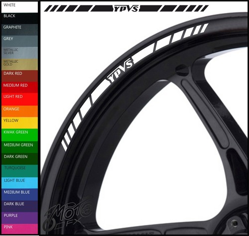 8 x YAMAHA YPVS Wheel Rim Decals Stickers - 20 colours available ...