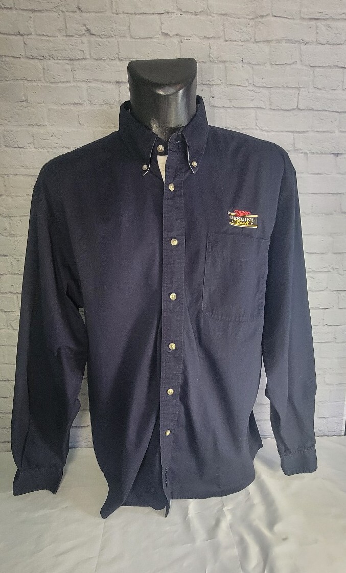 Miller Genuine Draft Beer Port Authority Work Shirt B… - Gem