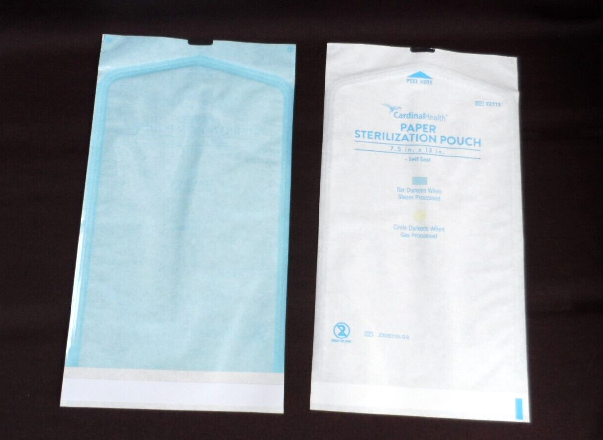 Cardinal Health 92713 Paper Sterilization Pouch 7.5" x 13" Self-Seal ...