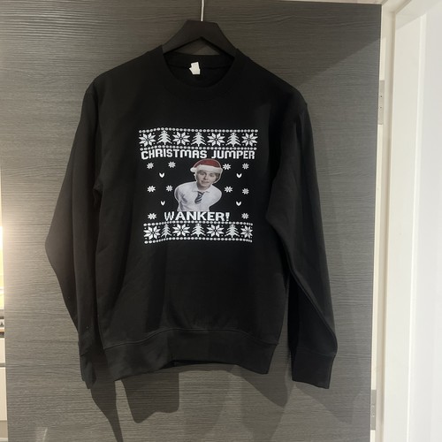 Funny Festive Printed Christmas Inbetweeners Wanker Xmas Jumper Sweater ...