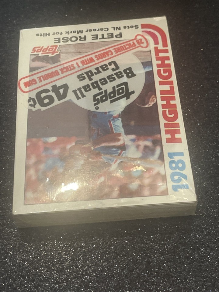 1981 Topps Cello Pack Super Tight Seal Pete Rose Top Card | eBay