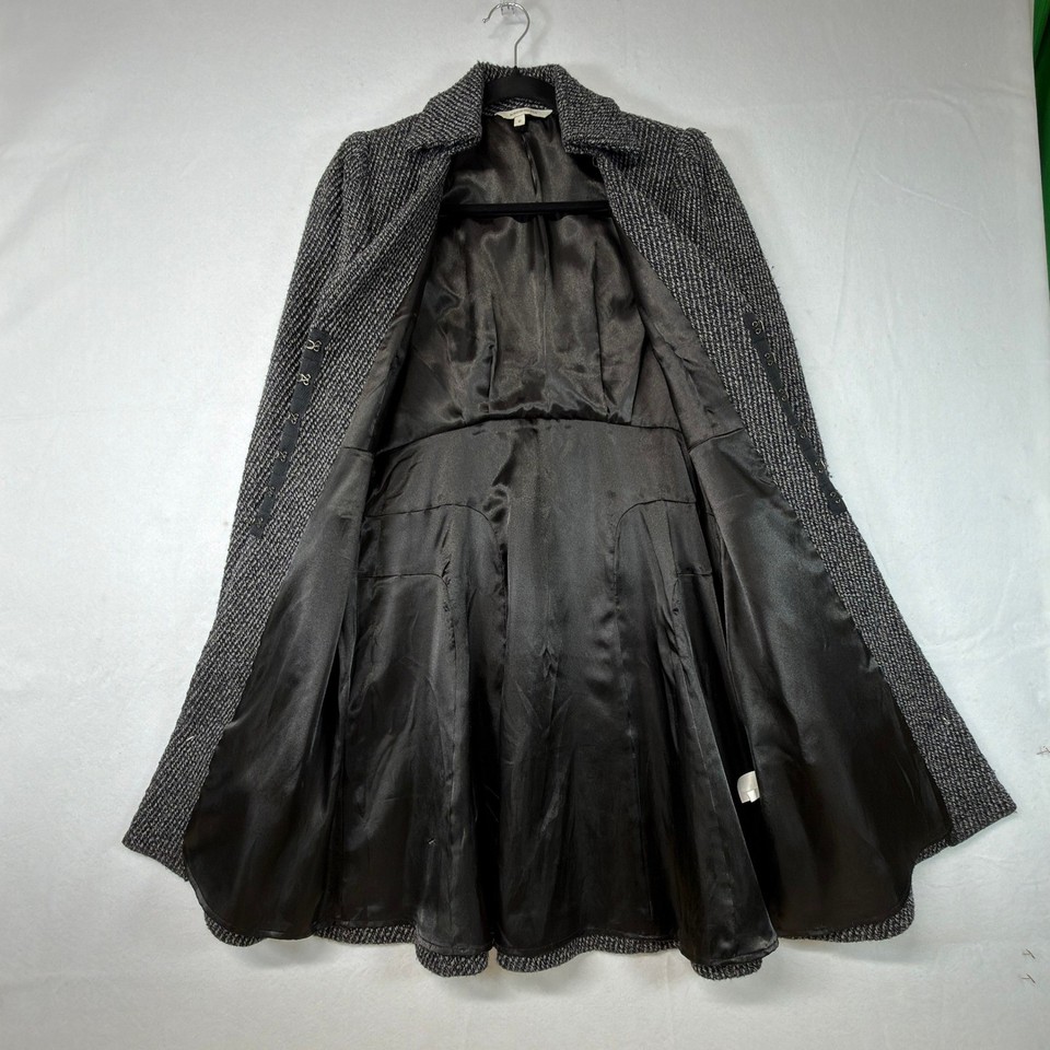 Boston Proper Tweed Fit & Flare Coat Women's 6 Wool Blend Long Dress ...