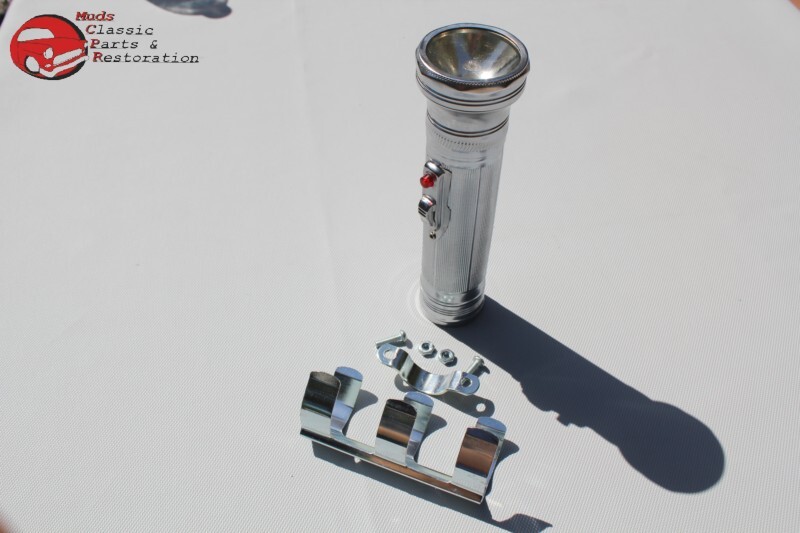 Vintage Style LED Flashlight w Holder Custom Car Motorcyle Pickup Truck ...