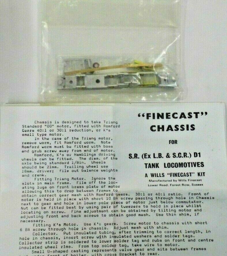 Finecast 'Old Style' Chassis For Locomotive Kits Model Railway OO Gauge ...