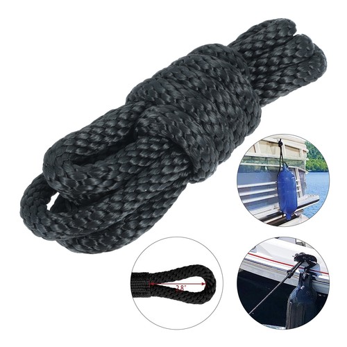 4x Boat Fender Rope Double Braided Nylon Bumper Fender Rope 3/8in Rope ...