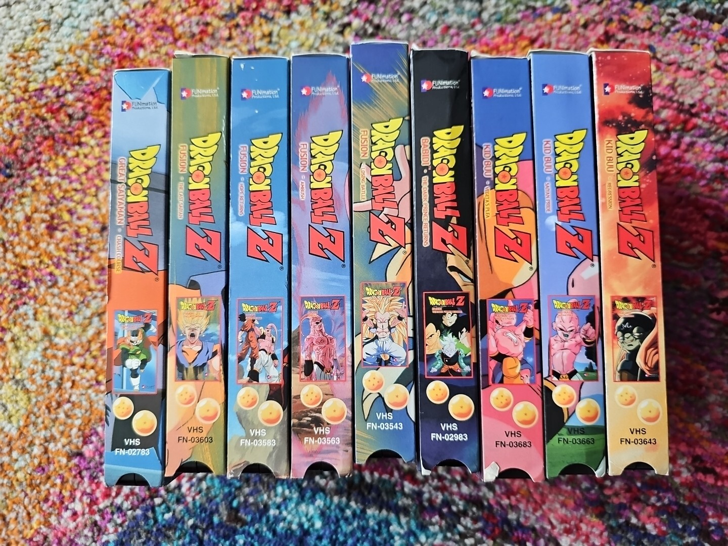 Dragon Ball Z VHS Tapes Huge Lot Of 9 Mixed Vintage Buu Babidi Fusion ...