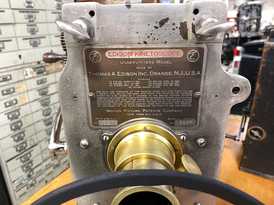 Edison Projecting Kinetoscope 35mm Projector Head with Crank ...