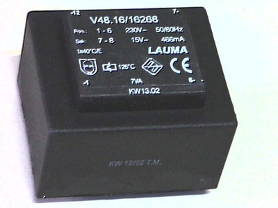 Printtrafo prim. 230V sek 15V 7VA Lauma V48.16/16268 Transformer ...
