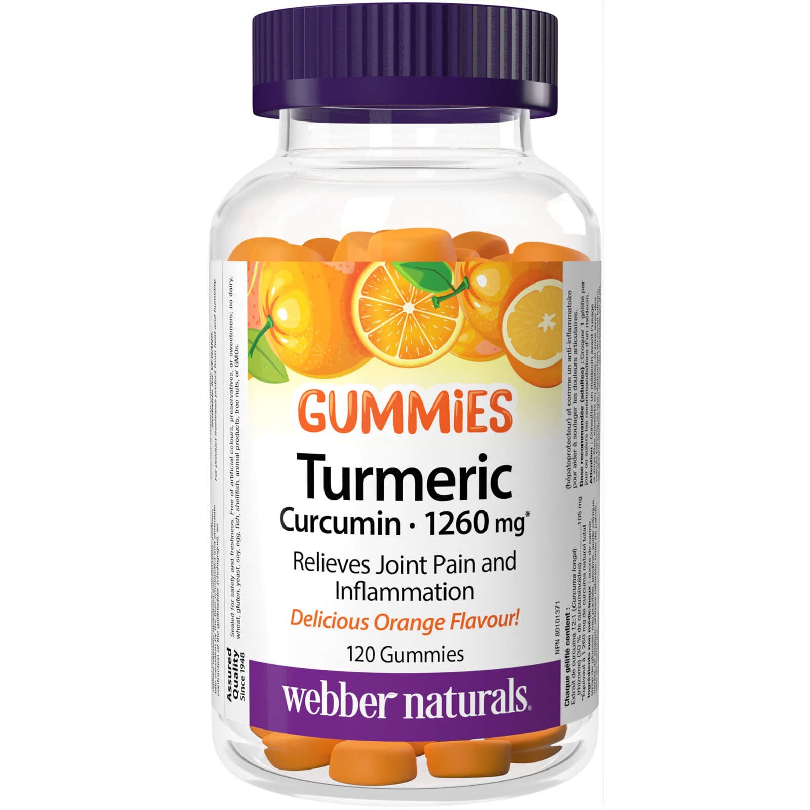 Webber Naturals Turmeric 1260mg Gummy Relieves Joint Inflammation ...