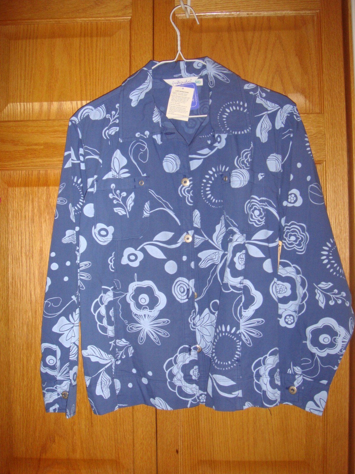FRESH PRODUCE Jacket M Mineral Pacific Floral Broadcloth NWT | eBay