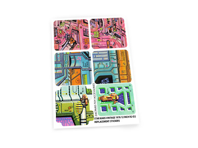 Custom Star Wars Vintage Kenner 12 Inch R2-D2 stickers - R2D2 Plan ...