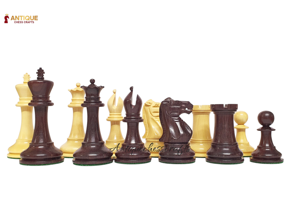 The Staunton Series (Jaques Pattern) Chess Pieces in Rose Wood & Box ...