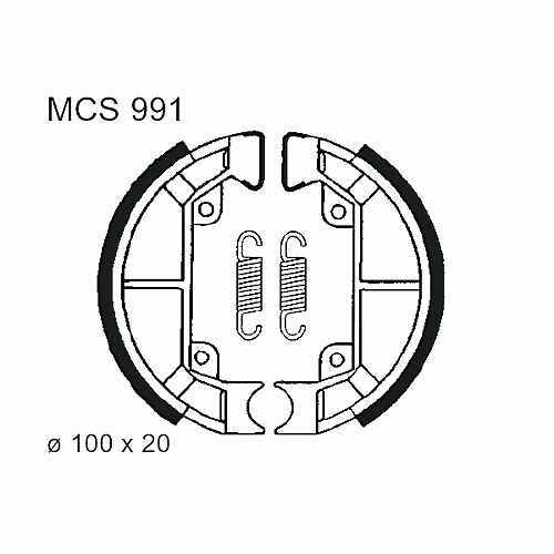 Brake Shoes Rear With Springs TRW Lucas For Piaggio Quartz 50 LC 1 1992 ...