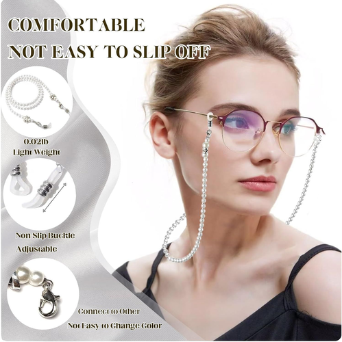 Glasses Chain for Women, Pearl Eyeglass Chains Eye Holders Around... | eBay