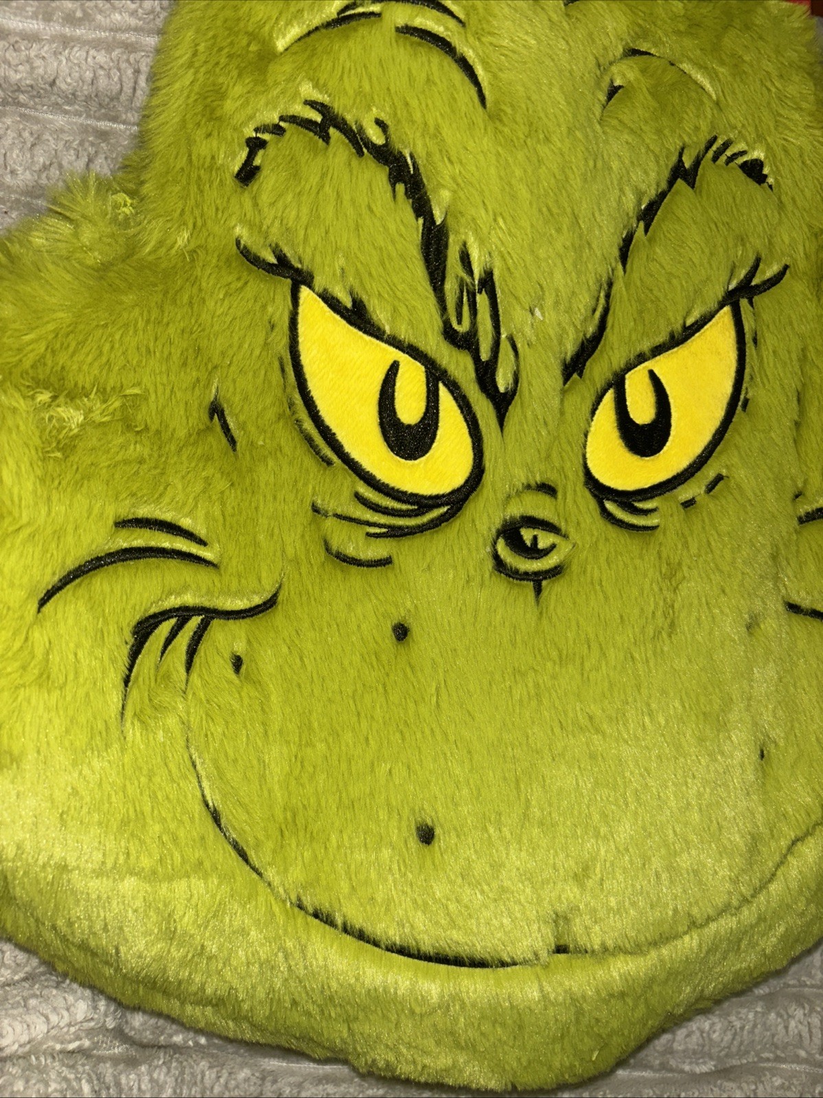 Bioworld Dr Seuss Grinch Green Fuzzy Plush Tote Bag P… - Gem