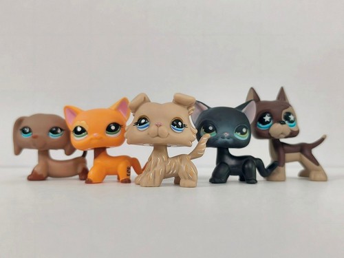 5pcs/lot Littlest Pet Shop Figure LPS Cat Dog #518#1643#1194#336#817 ...
