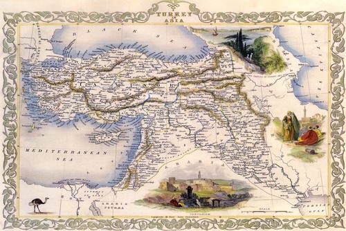 1800'S MAP TURKEY ASIA JERUSALEM ARMENIA POSTER REPRODUCTION | eBay