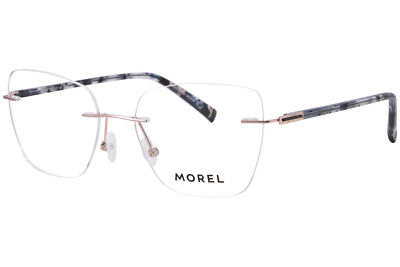 Morel 20160K PV06 Eyeglasses Womens Rose Gold/Multi Rimless Rectangle ...