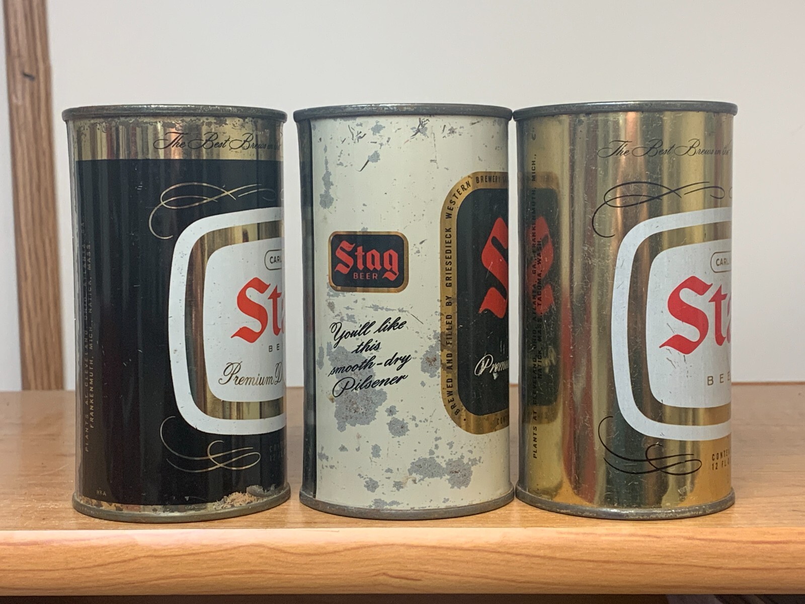 3 Different 12oz Stag Flat Top Beer Cans | eBay