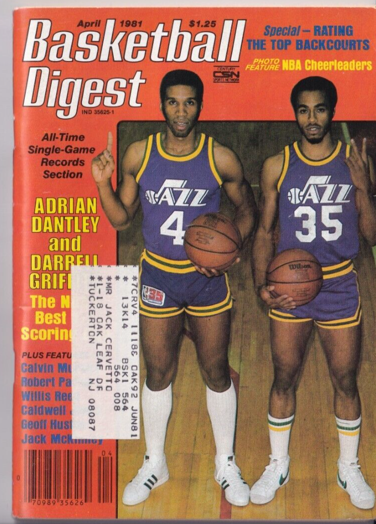 Adrian Dantley & Darrell Griffith Cover of April 1981 Basketball Digest Magazine | eBay