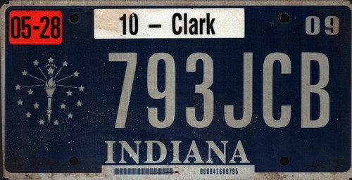 Vintage 2009 Indiana License Plate Crafting Birthday Man Cave sh | eBay
