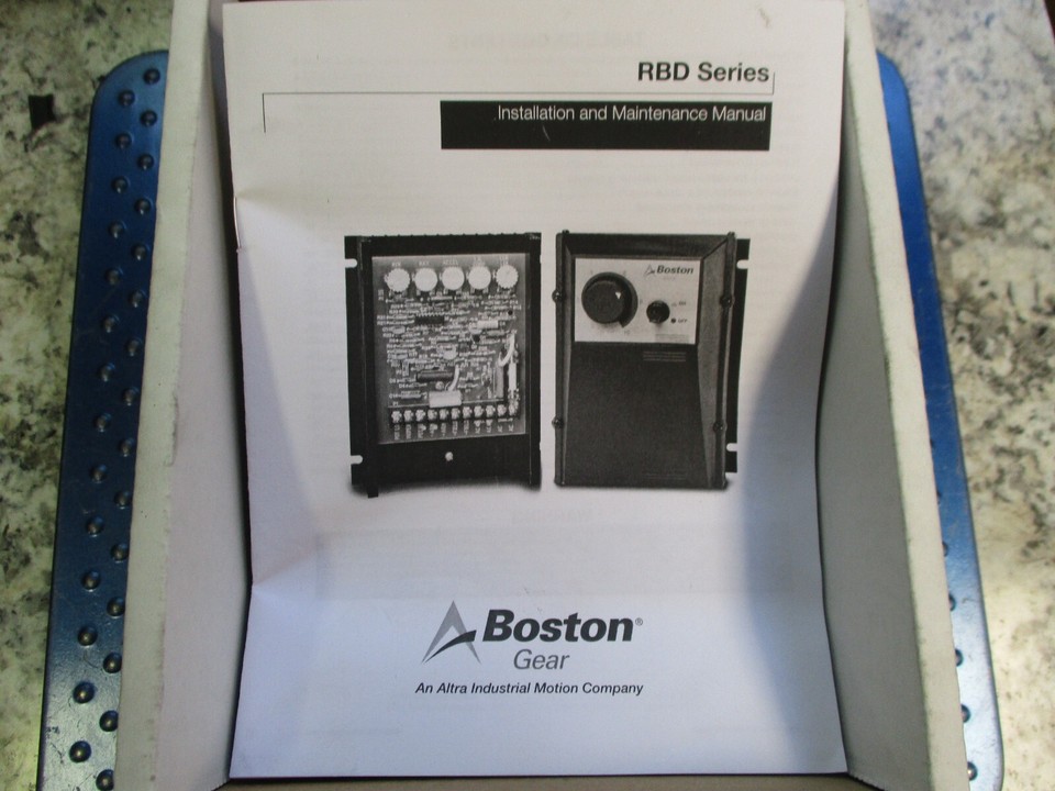 NEW BOSTON GEAR RBD SERIES VARIABLE SPEED DC MOTOR CONTROL RBD2S | eBay