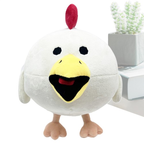 Game Chicken Gun Figure Plush Doll White Flying Chicken Funny Doll Toy ...