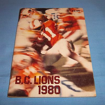 BC Lions 1980 Football Media Guide Vancouver | eBay