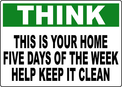 THINK HOME FIVE DAYS WEEK HELP 1| Laminated Vinyl Decal Sticker Label ...