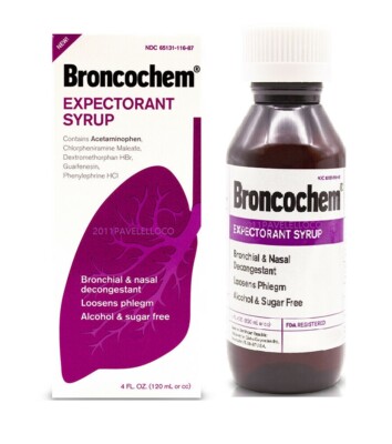 Broncochem Expectorant SYRUP / BRONCOCHEM EXPECTORANTE JARABE 4 OZ | eBay