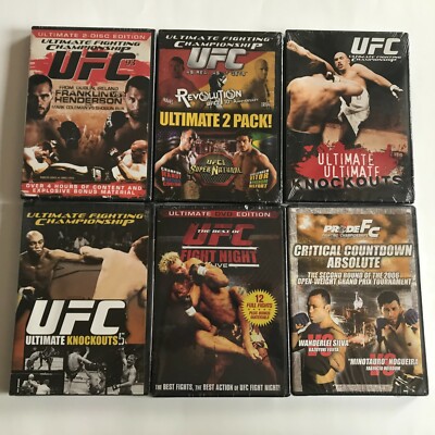 Lot of 6 UFC Ultimate Fighting Championship DVDs Bundle (Brand New ...