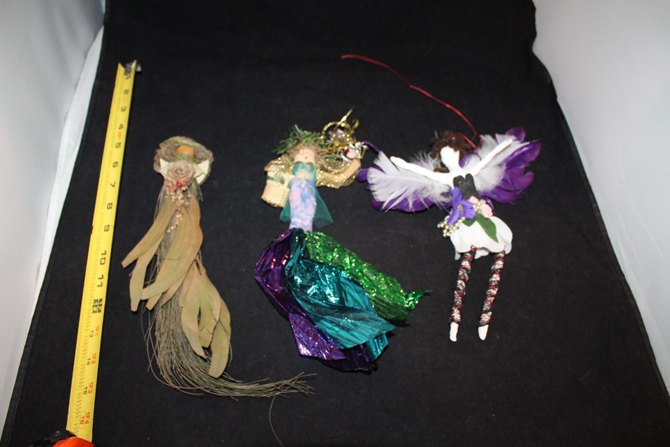 3 Vintage Fairy Pixie Dolls Handmade Craft Figurine 9 to 11 inch | eBay