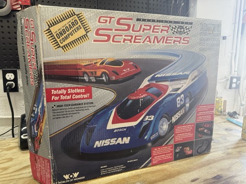 Slotless Race Car Set RARE! WOW GT Super Screamers 1/32 WORLDS OF ...