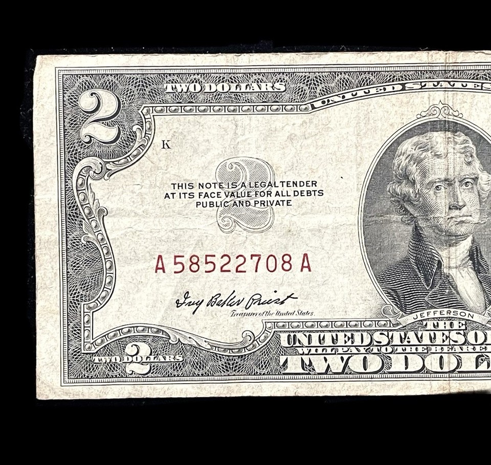 “1953 A” UNITED STATES $2 RED SEAL CIRCULATED BANK NOTE | eBay