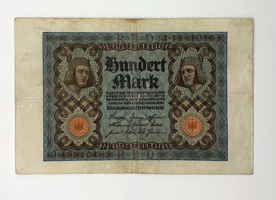 🔥Large 1920 Germany (Weimar Republic) 100 Mark Banknote Very Fine ...