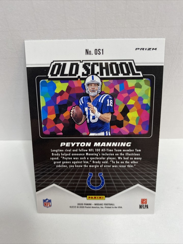 Peyton Manning 2020 Panini Mosaic #OS1 Old School Colts | eBay