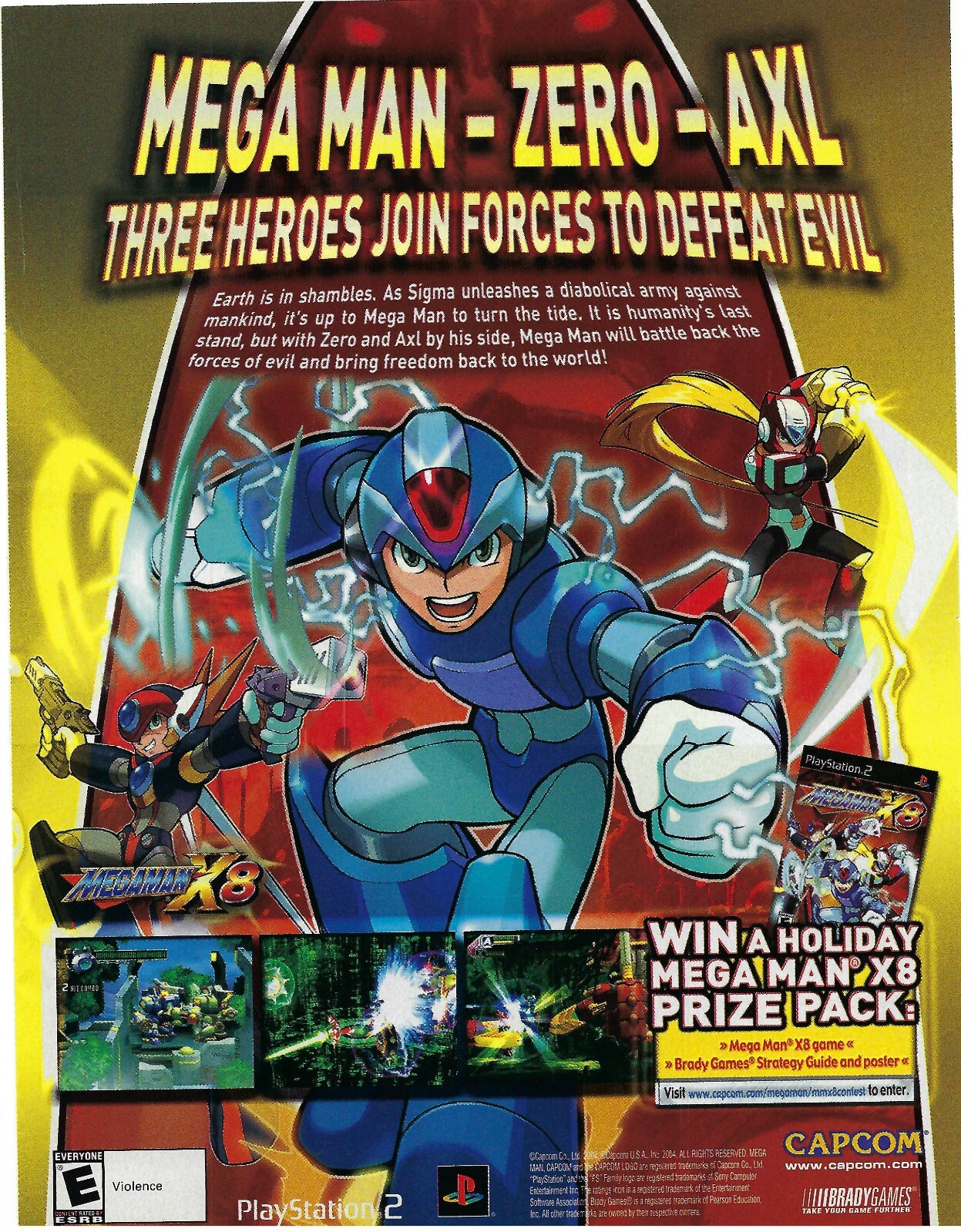 2004 Mega Man X8 Zero AXL Game Vintage Magazine Print Ad Poster Art | eBay