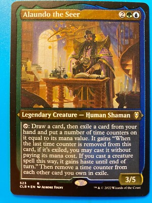 MTG 1x FOIL ETCHED Alaundo the Seer 523 Battle for Baldur's Gate Magic ...