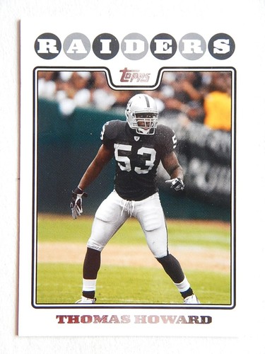 Thomas Howard #234 Topps 2008 Football Card (Oakland Raiders) LN | eBay