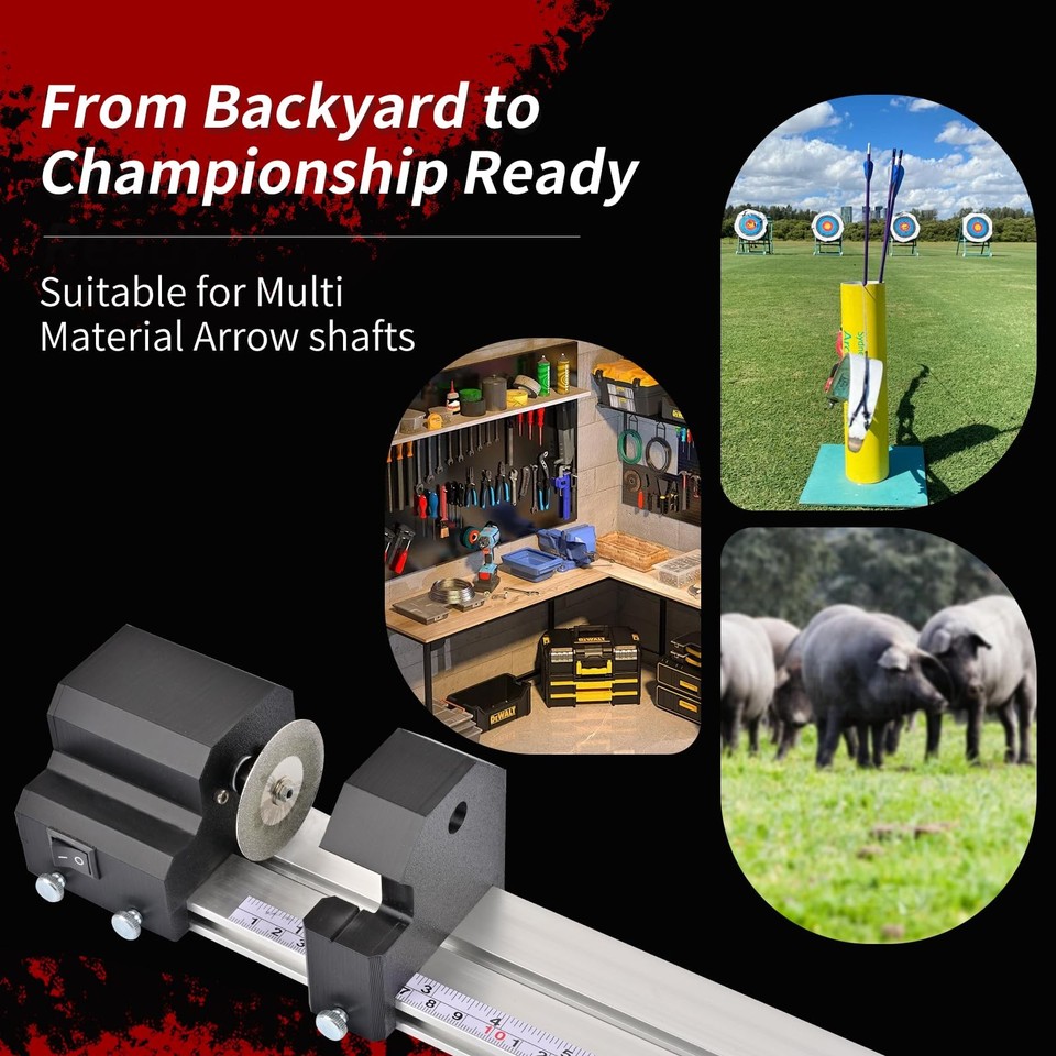 Archery Electric Arrow Cutter 3-in-1, Precision Saw & Arrow Spinner ...