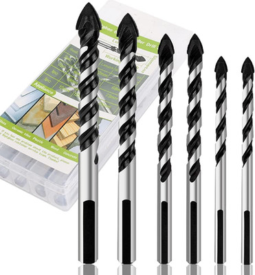 6PCS Ceramic Tile Drill Bits, Masonry Drill Bits Set for Glass, Brick ...