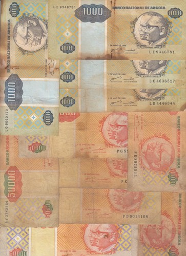 Angola, (Lot of 11) Old Issue, Banknotes With Faults/Damage, A34 | eBay