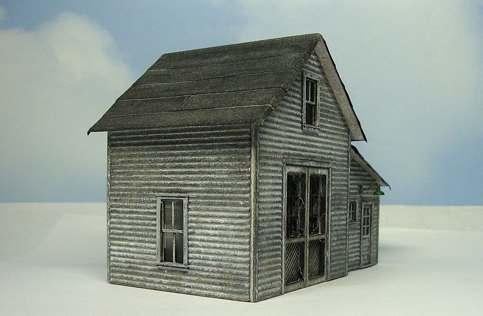 HO Scale Built Wood Model Repair Shop | eBay