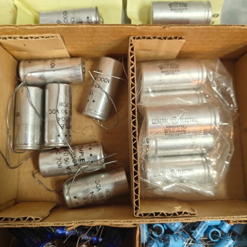 Vintage Assorted Capacitors Lot 500-2000 MFD Various Brands and Values ...