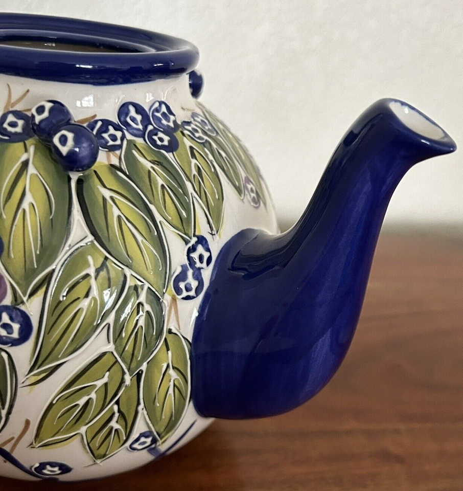 Ceramic TEAPOT - Blue Sky 2013 Blueberry - NEW! | eBay