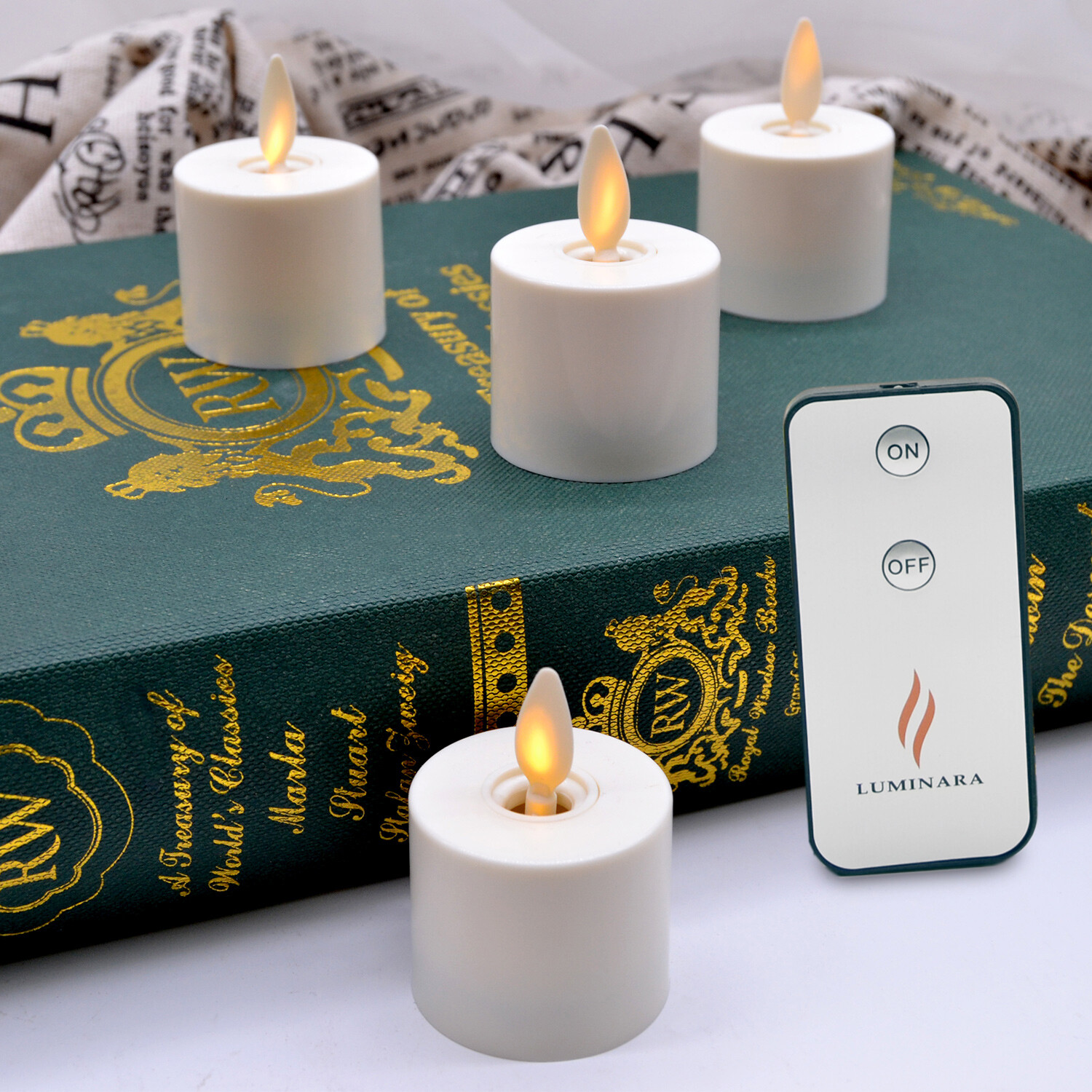 Luminara Battery Operated Flameless Tea Light Unscented with Timer for ...