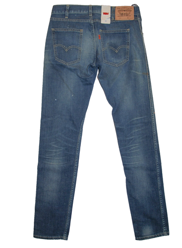 LEVI'S LVC 28 x 32 606 Orange Tab Boyfriend Skinny Jeans Paint Splatter ...